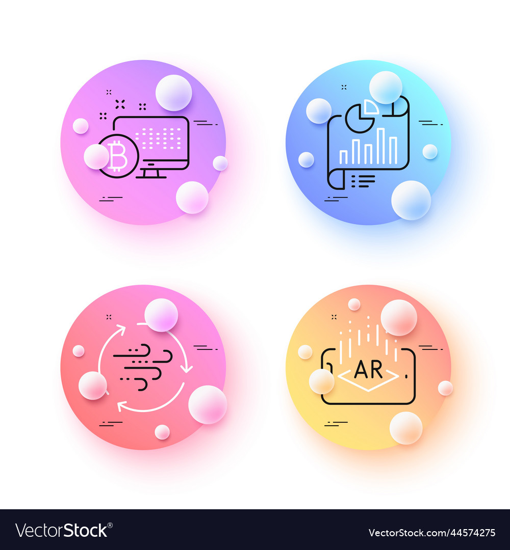 Augmented reality report document and bitcoin Vector Image