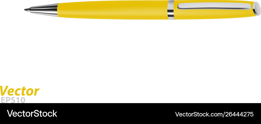 Ballpoint pen in on white background Royalty Free Vector