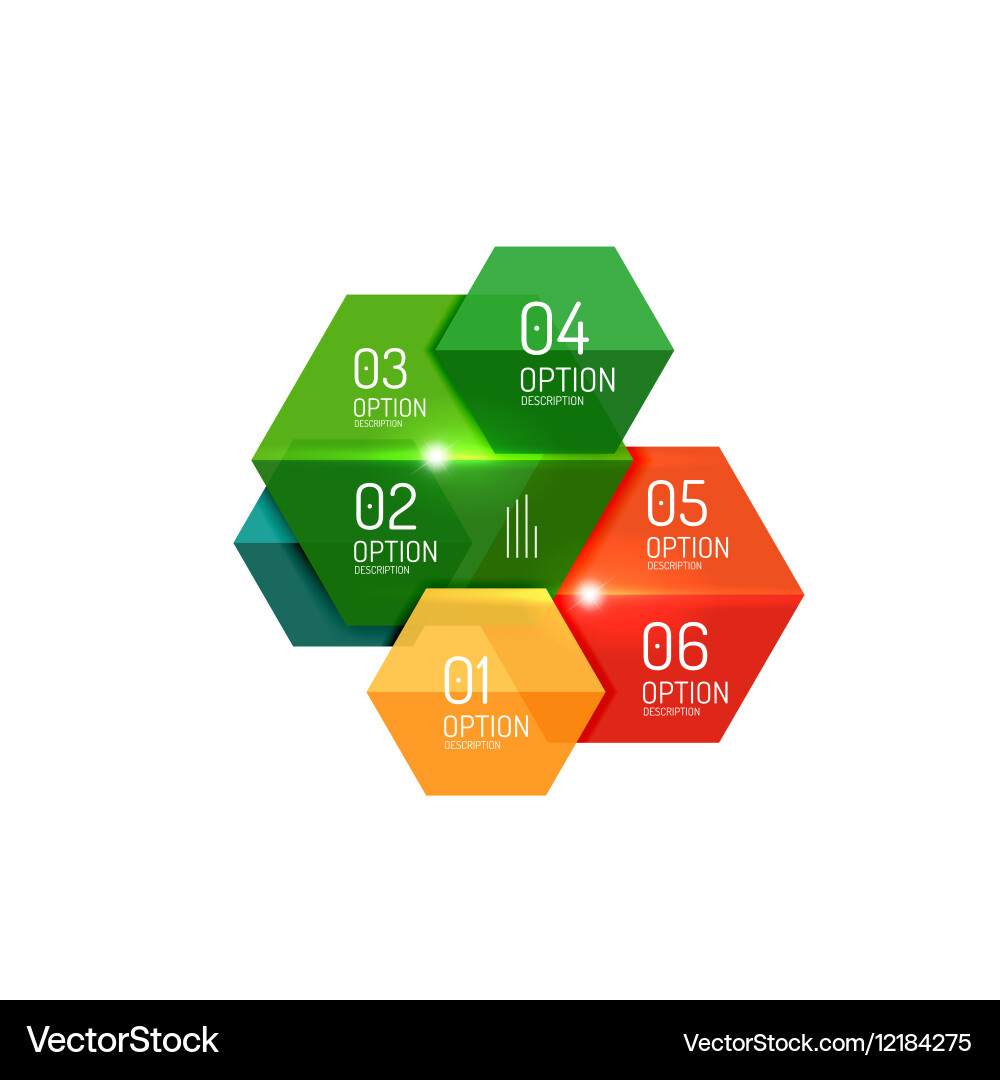 Business option diagram templates Royalty Free Vector Image