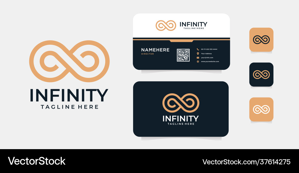 Infinity logo brand identity design inspiration Vector Image