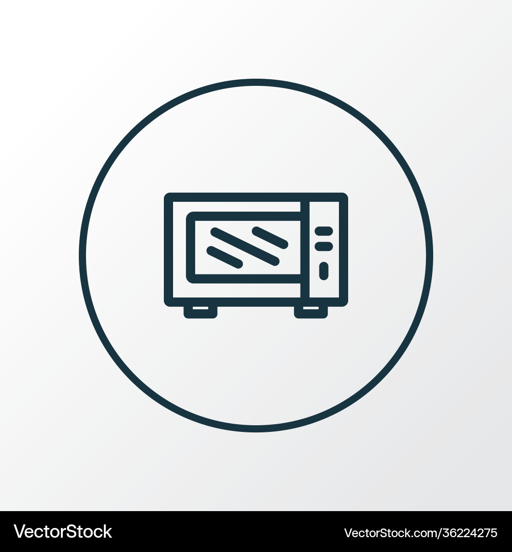 Microwave icon line symbol premium quality Vector Image