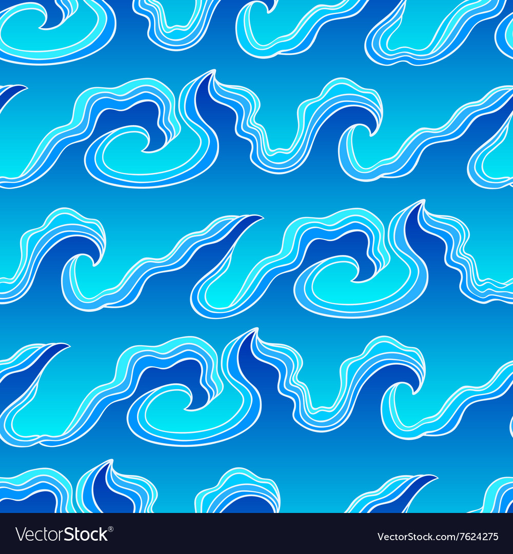 Pattern waves Royalty Free Vector Image - VectorStock