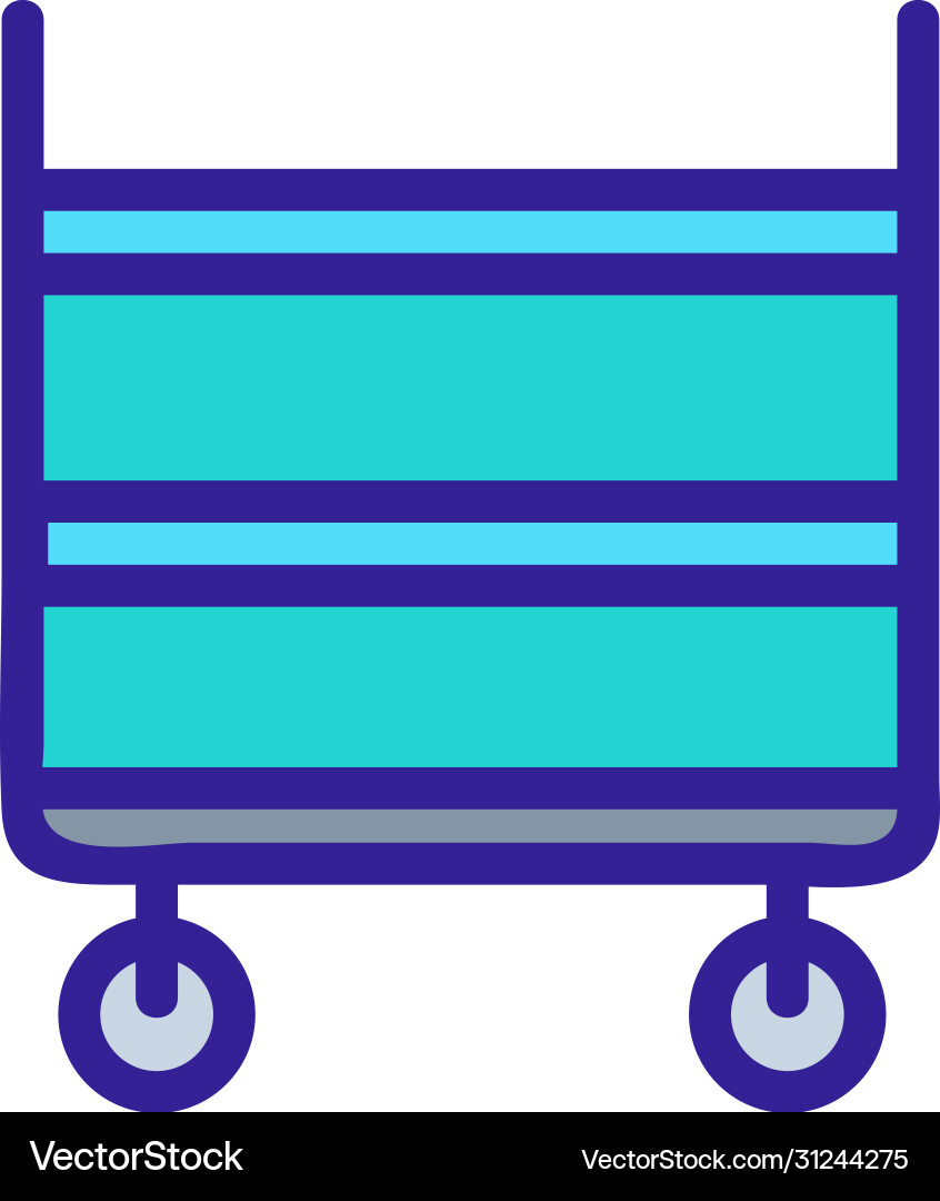 Shelf cargo trolleys icon outline Royalty Free Vector Image