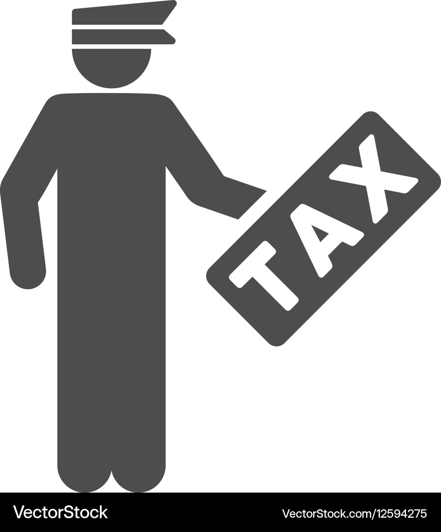 Tax Officer Flat Icon Royalty Free Vector Image