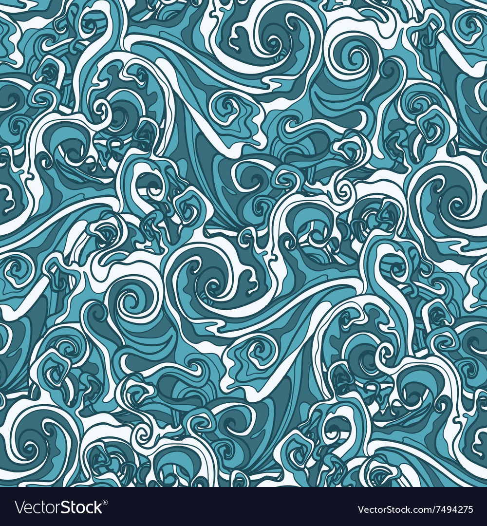 Wavy seamless pattern Royalty Free Vector Image