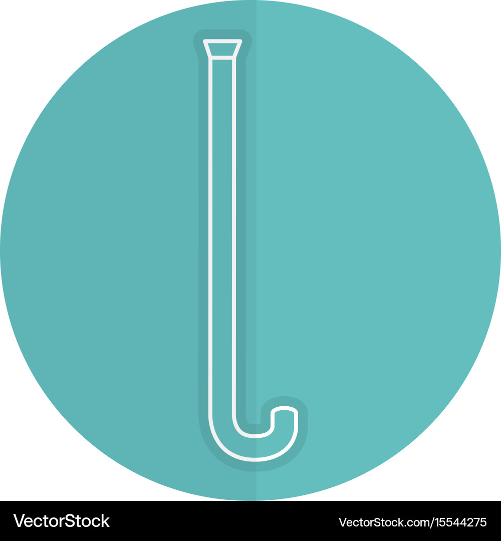 Wooden cane isolated icon Royalty Free Vector Image