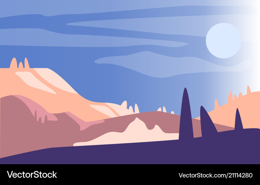 Beautiful natural landscape scene nature Vector Image