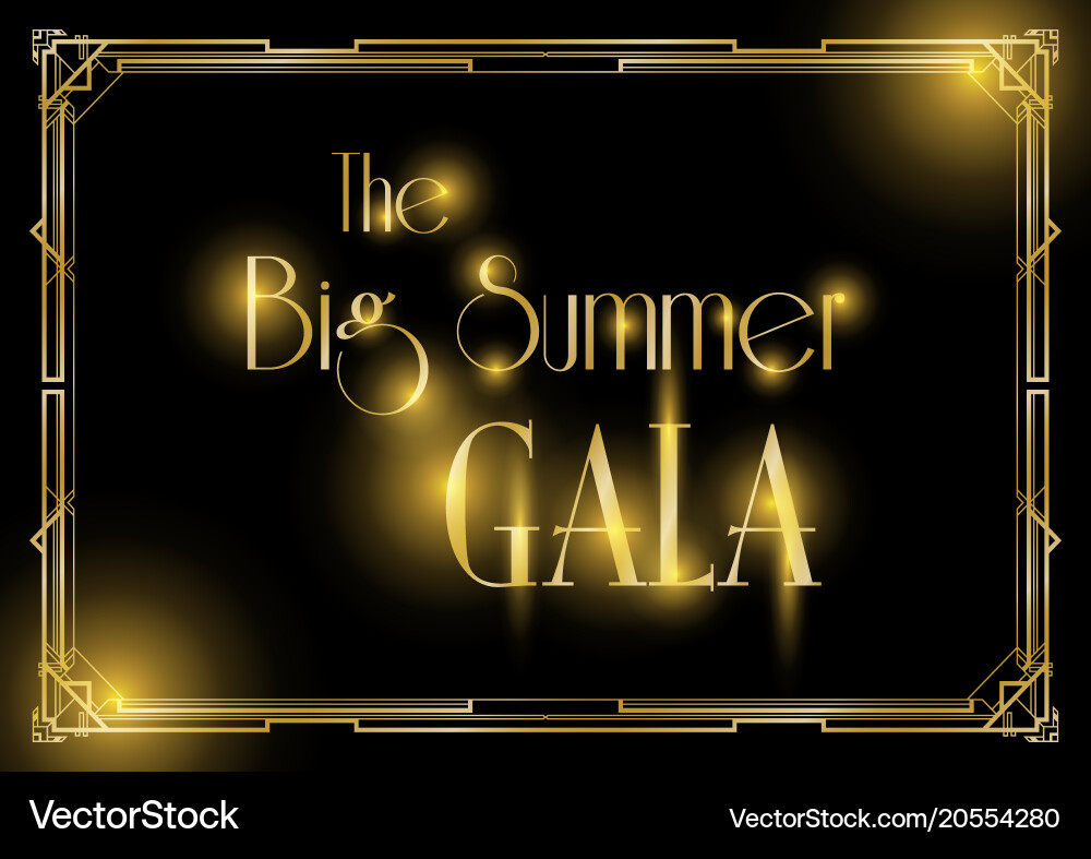 Big gala ball art deco background Royalty Free Vector Image
