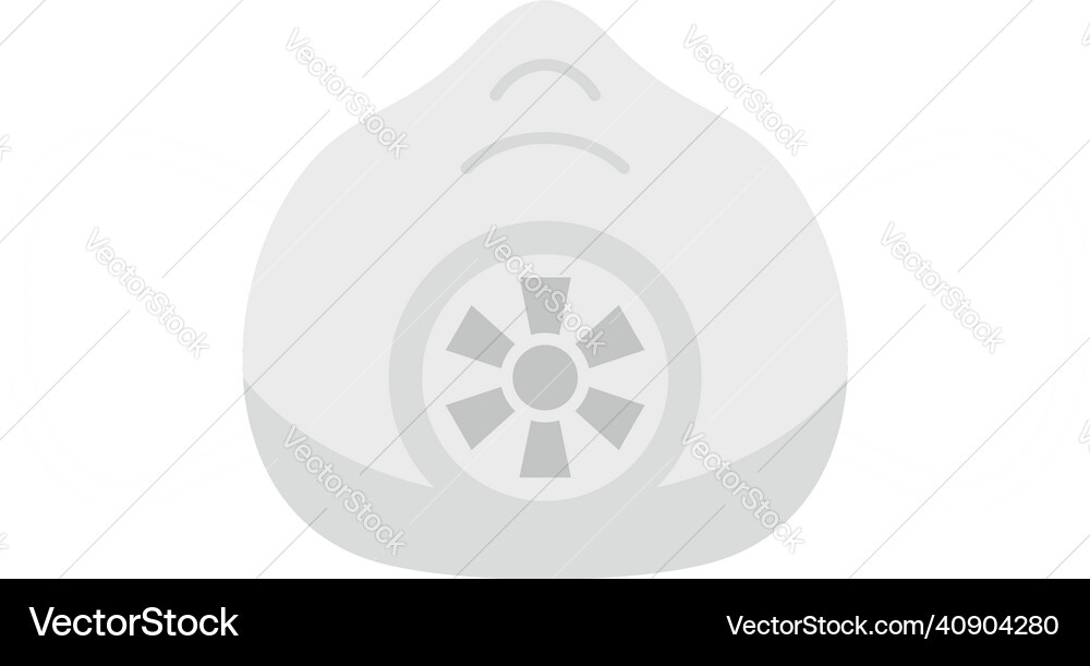 Breathe medical mask icon flat isolated Royalty Free Vector
