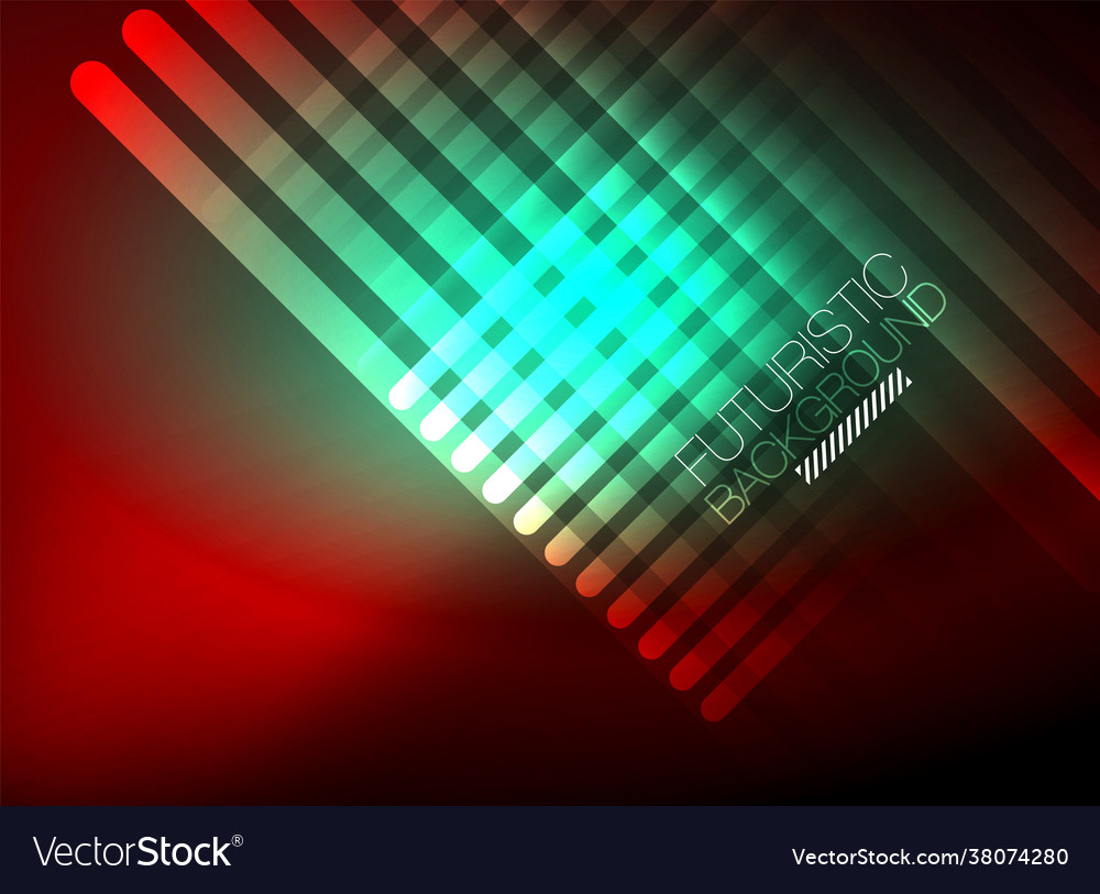 Bright neon color techno abstract background Vector Image