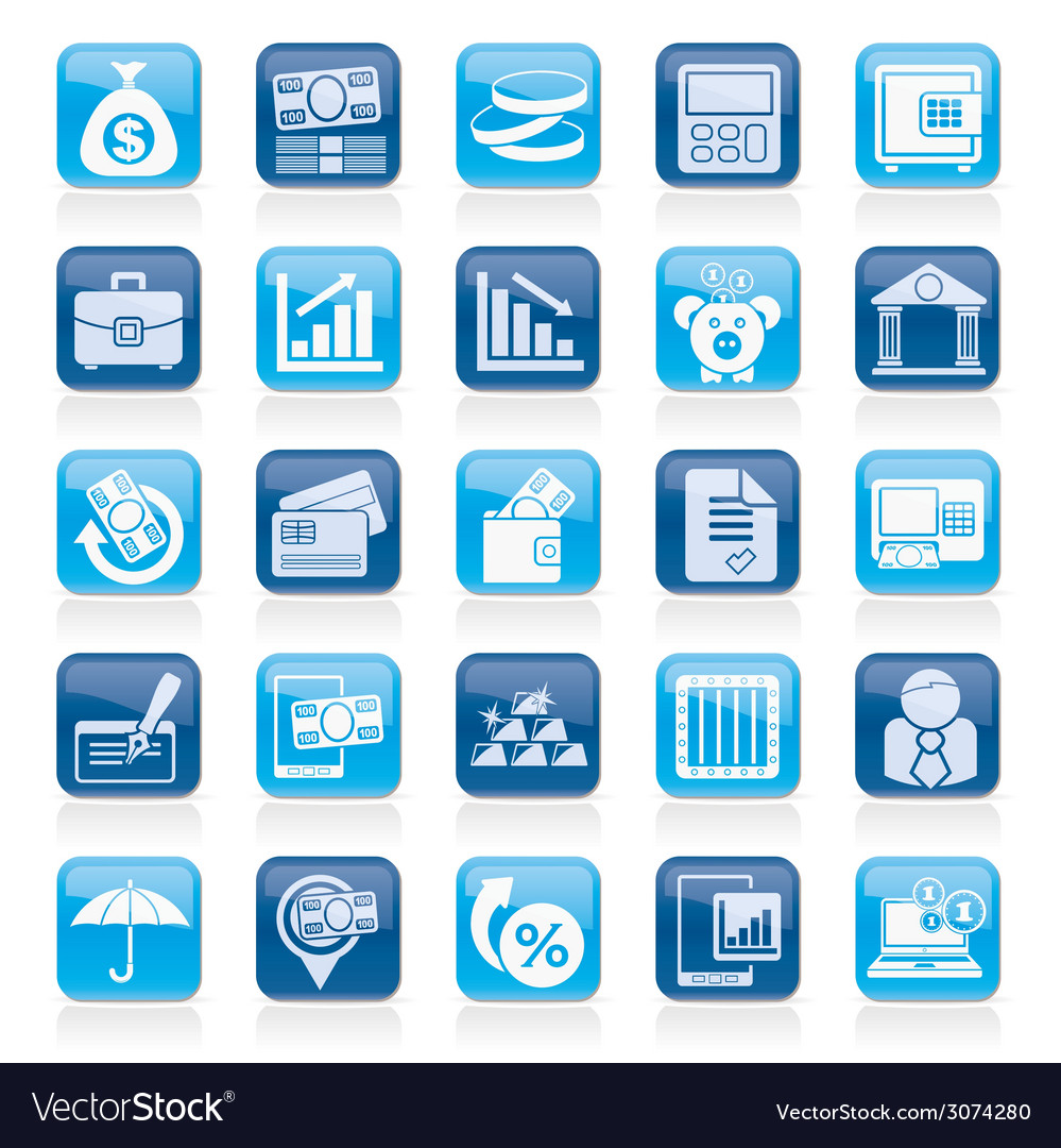 Business and finance icons Royalty Free Vector Image