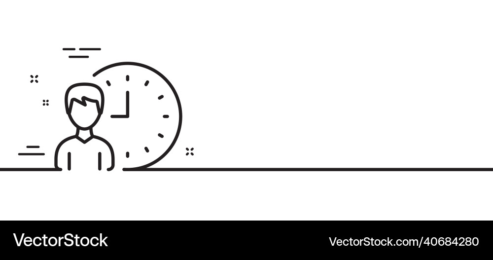 Business project deadline line icon minimal Vector Image