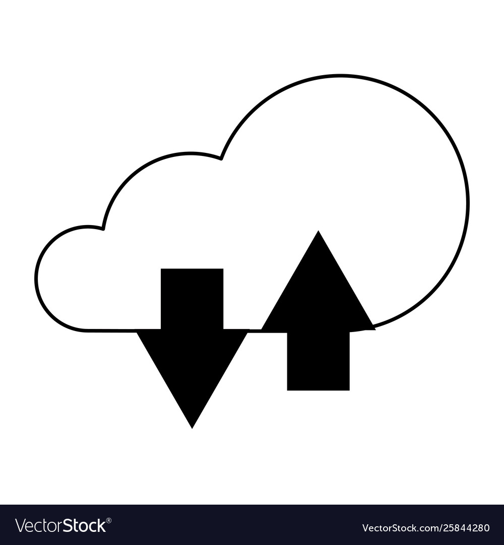 Cloud computing technology symbol isolated Vector Image