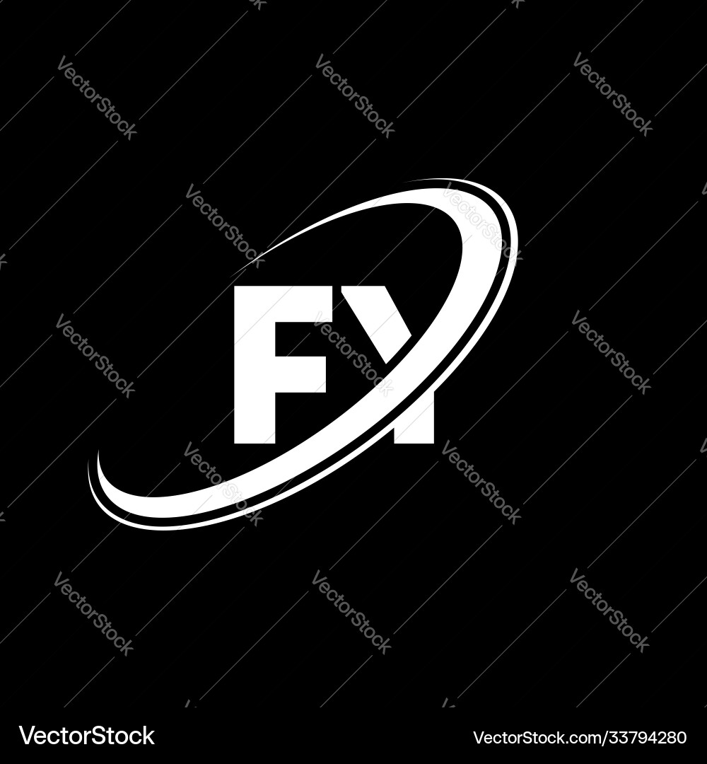Fy f y letter logo design initial Royalty Free Vector Image