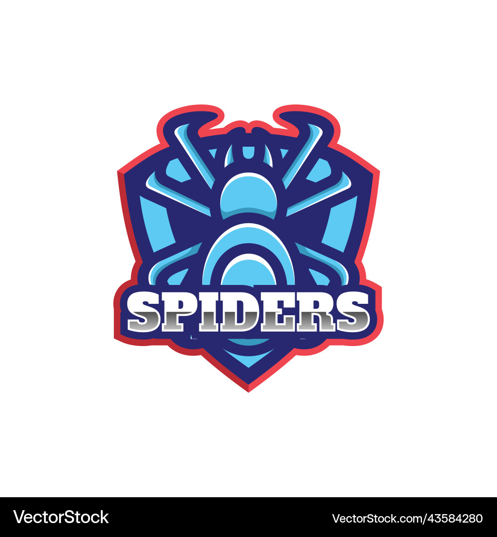 Logo spider e sport and sport style Royalty Free Vector