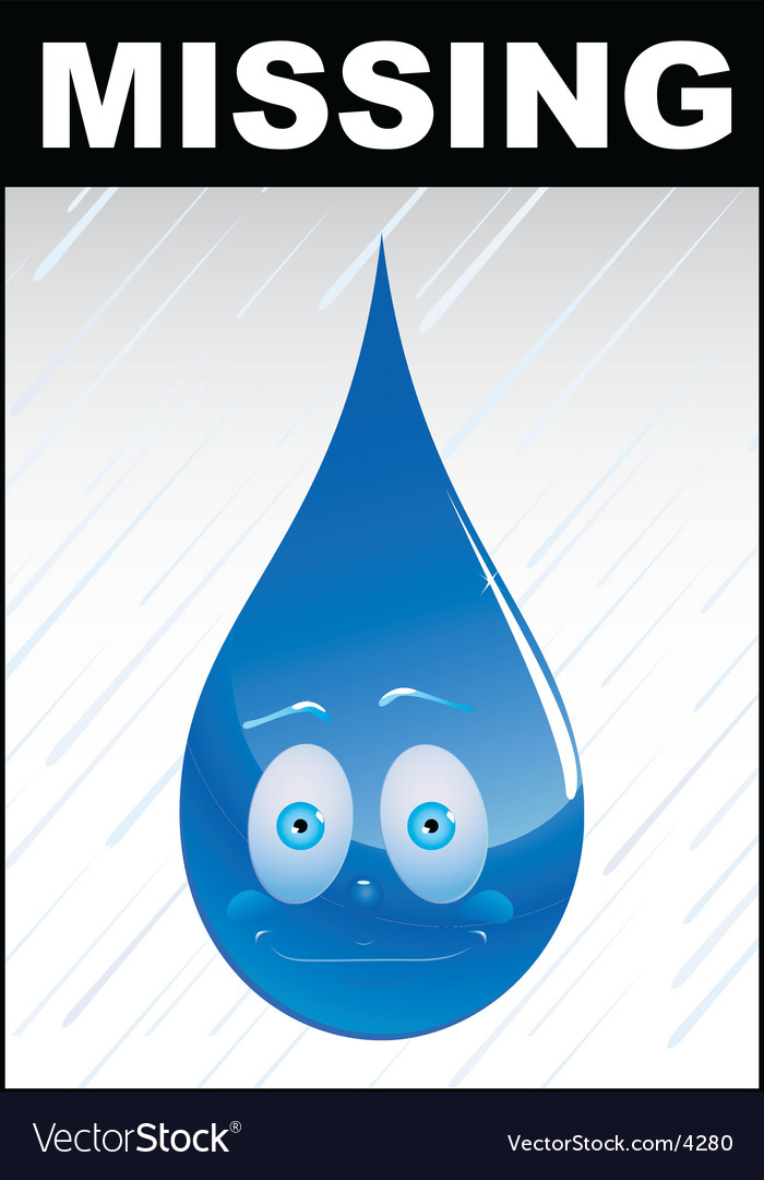 Missing water Royalty Free Vector Image - VectorStock