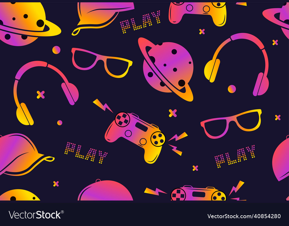 Seamless play pattern Royalty Free Vector Image