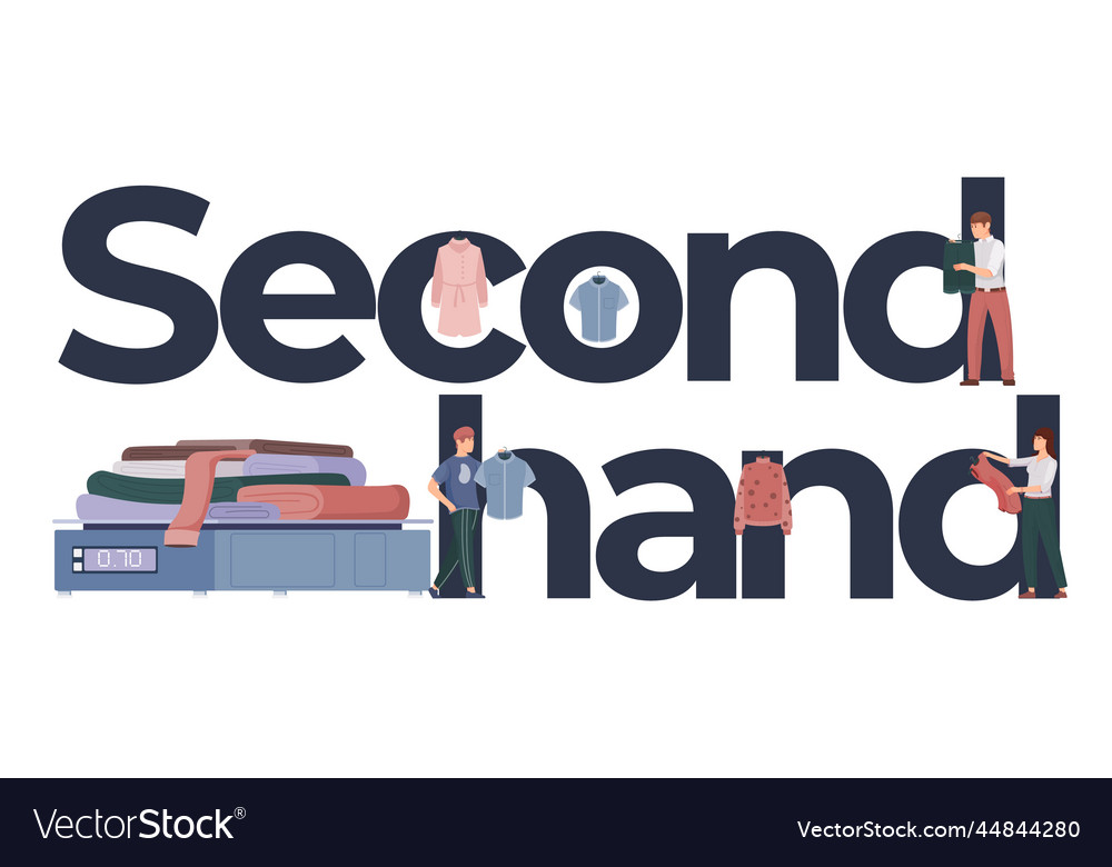 Second hand concept Royalty Free Vector Image - VectorStock