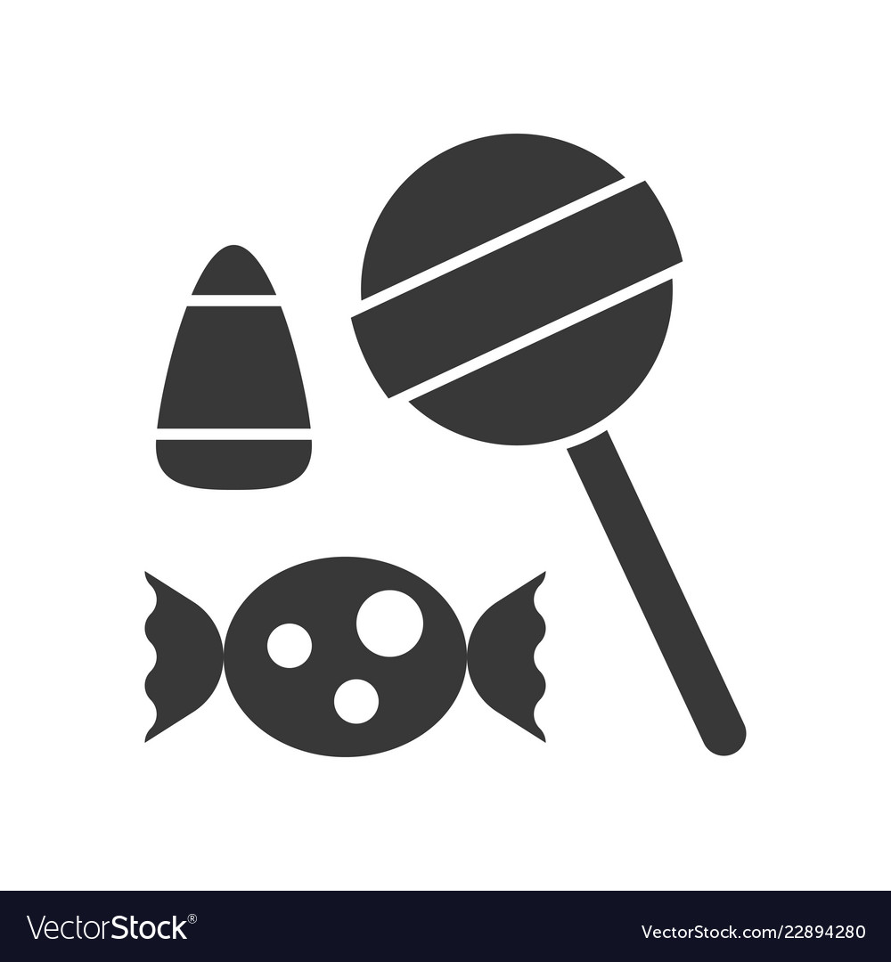 Sweets and candy solid icon Royalty Free Vector Image