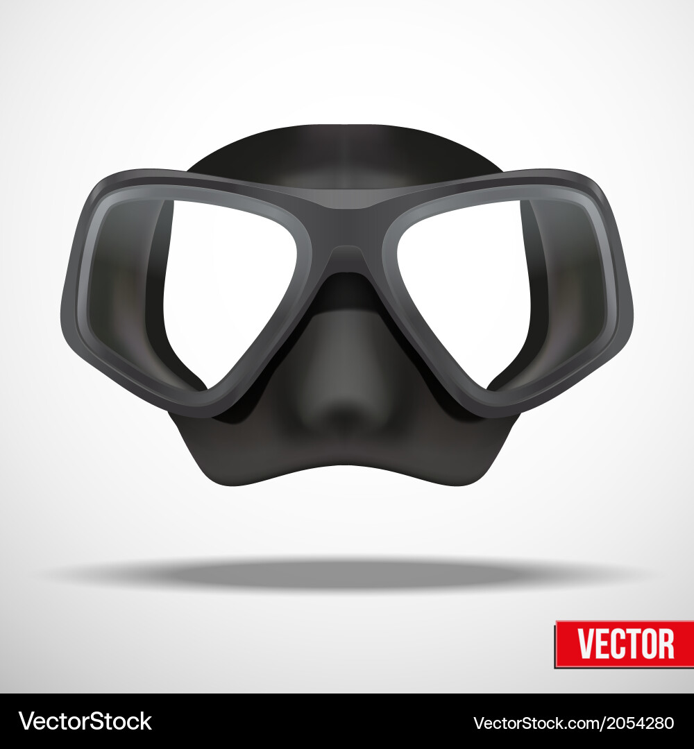 Underwater diving scuba mask Royalty Free Vector Image