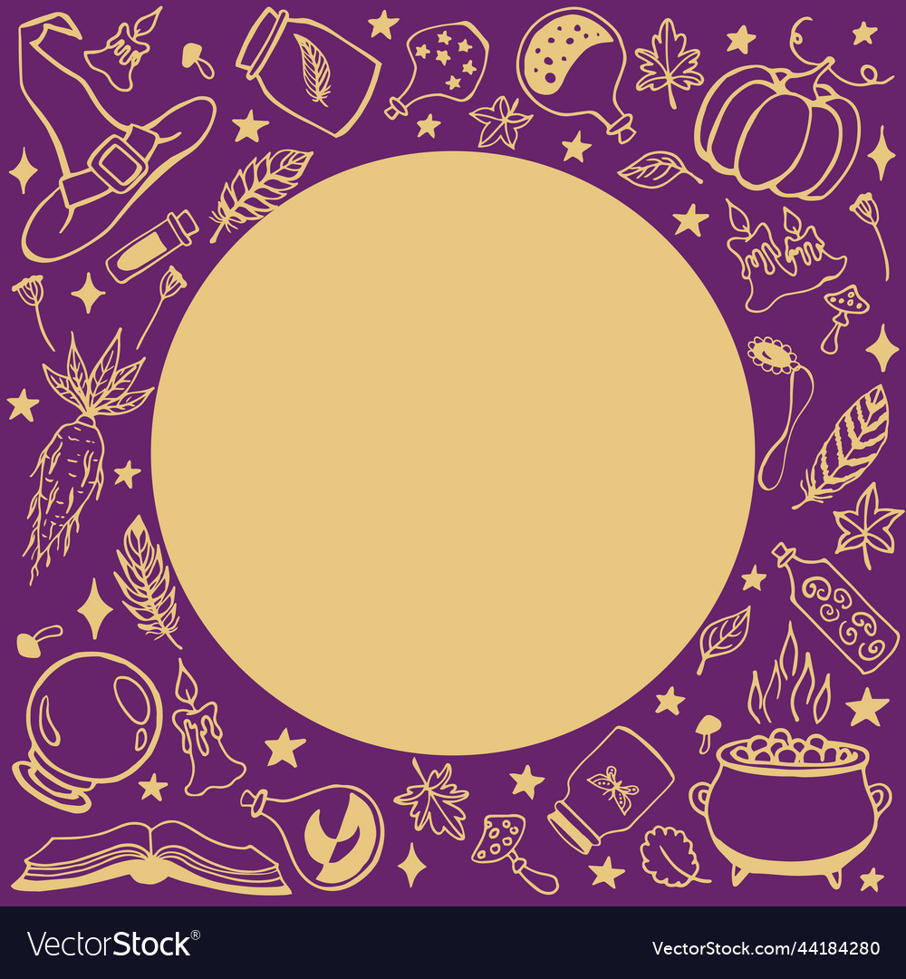 Witchcraft magic background for witches Royalty Free Vector