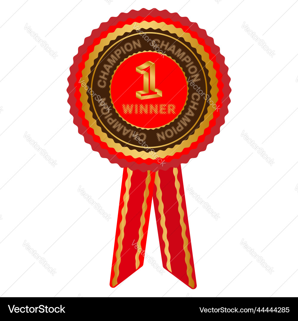 Award badge champion symbol Royalty Free Vector Image