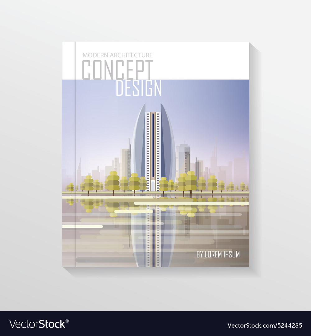 Cityscape document template Royalty Free Vector Image