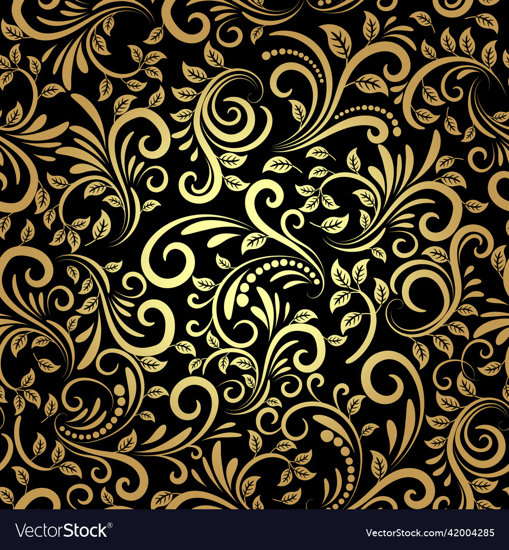 Golden seamless pattern Royalty Free Vector Image