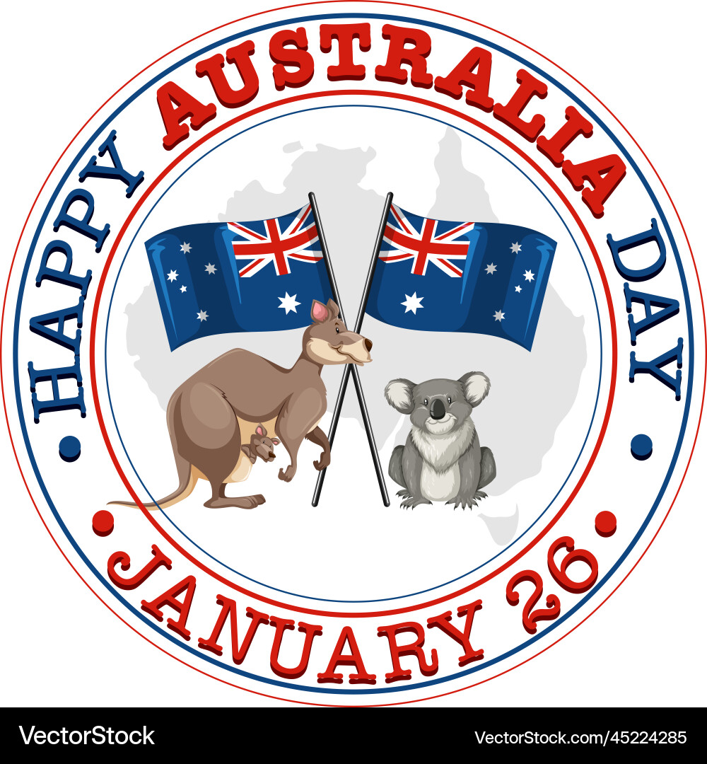Happy australia day banner design Royalty Free Vector Image