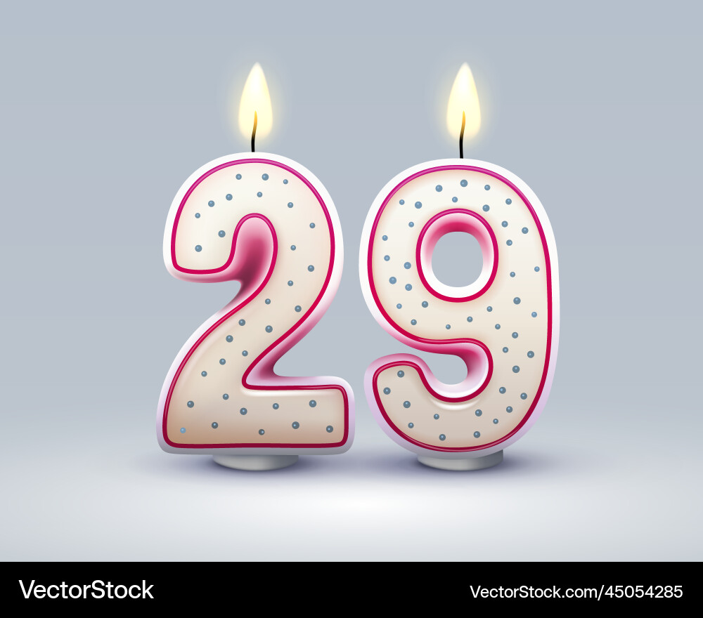 Happy birthday years 29 anniversary Royalty Free Vector