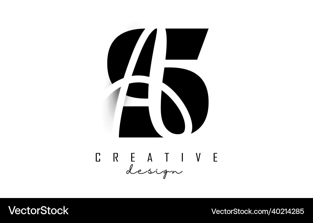 Letters sa logo with a minimalist design Vector Image