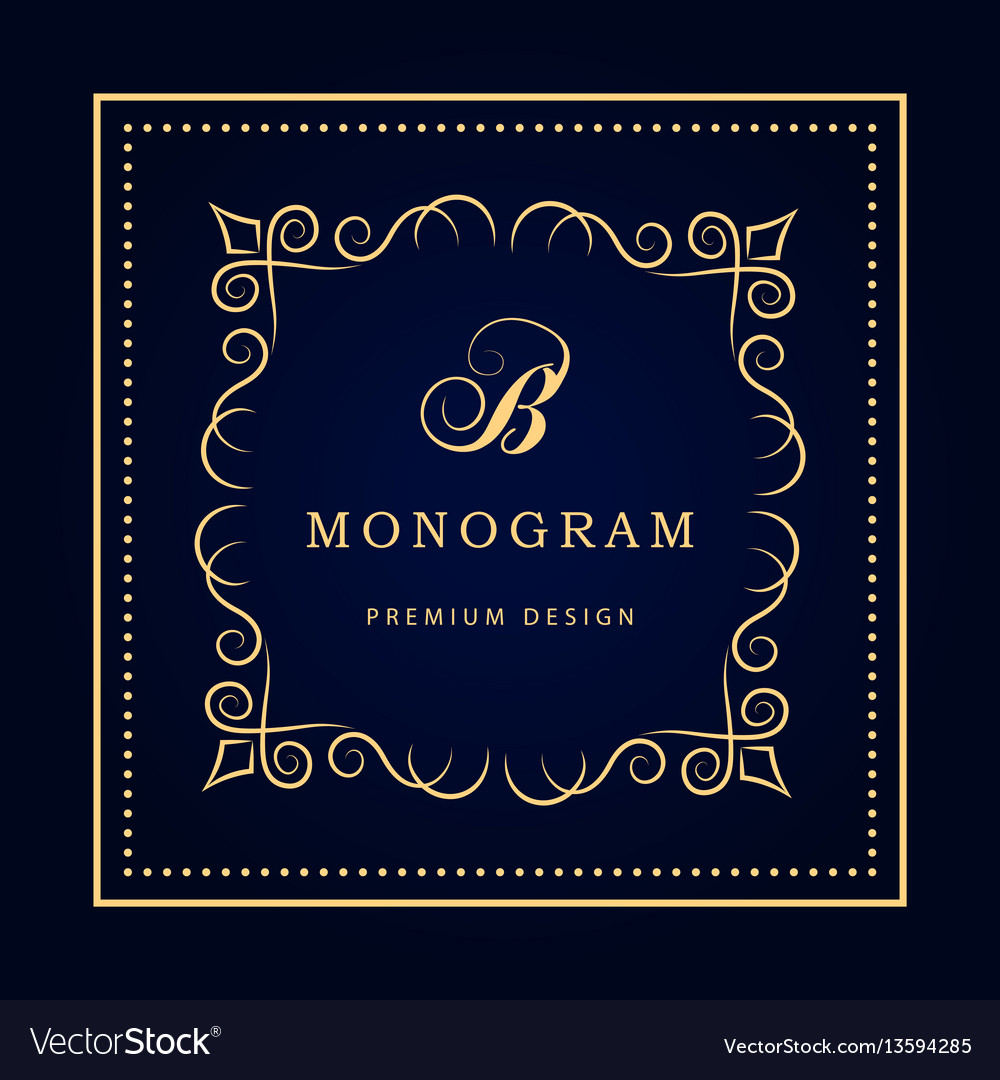 Monogram design elements graceful template Vector Image
