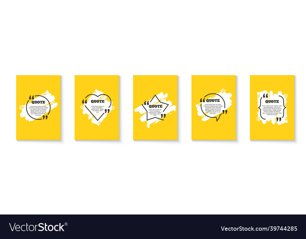 Quote frames blank bubbles quotation banners Vector Image
