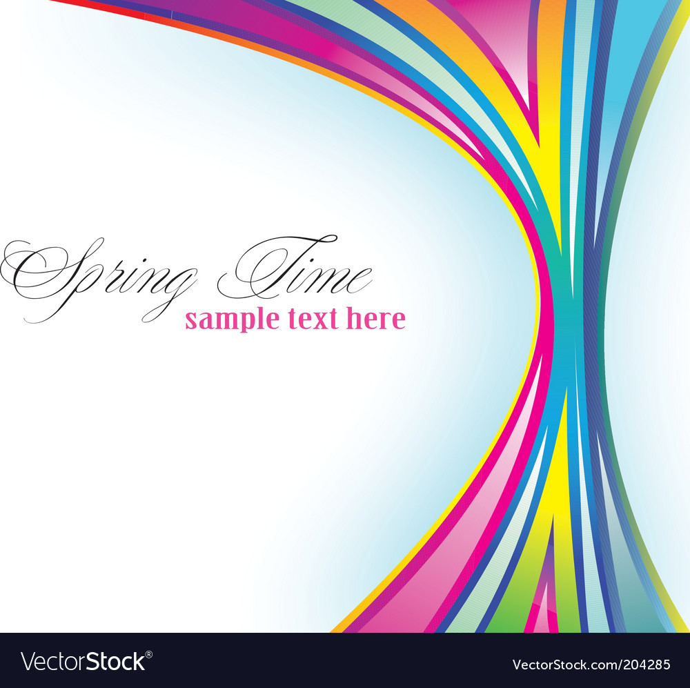 Rainbow spring background Royalty Free Vector Image