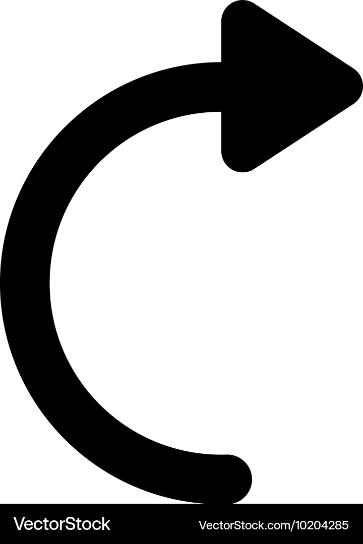 Rotate cw stroke icon Royalty Free Vector Image