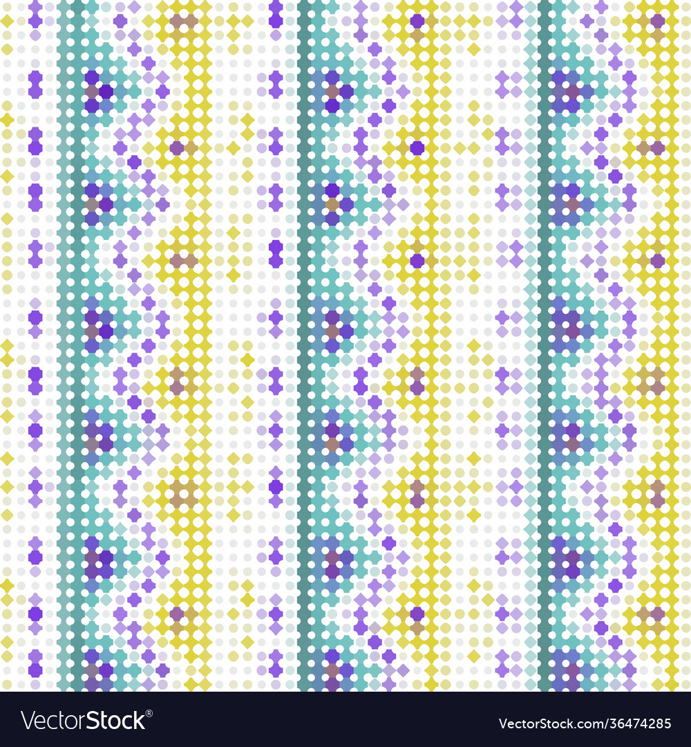 Seamless pattern with dotted geometric drawing Vector Image