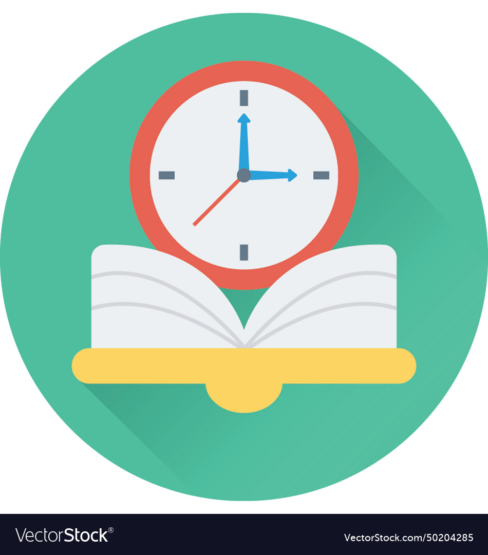 Study time icon Royalty Free Vector Image - VectorStock