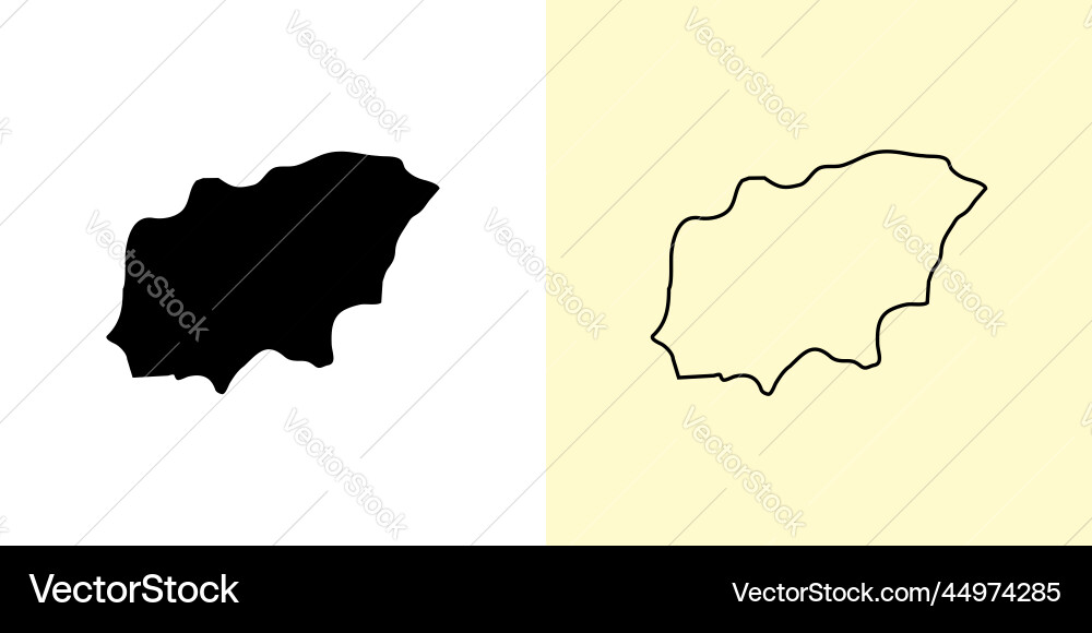 Usak map turkey asia filled and outline map Vector Image