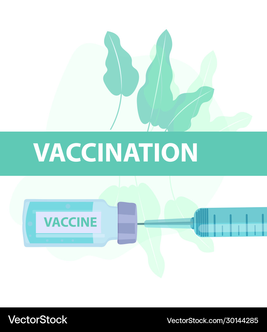 Vaccination protection against virus and disease Vector Image