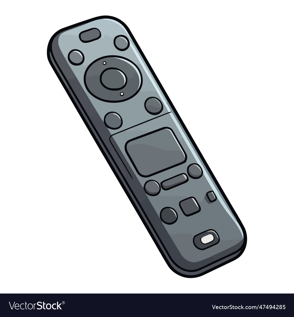 Wireless remote control button changes tv channel Vector Image