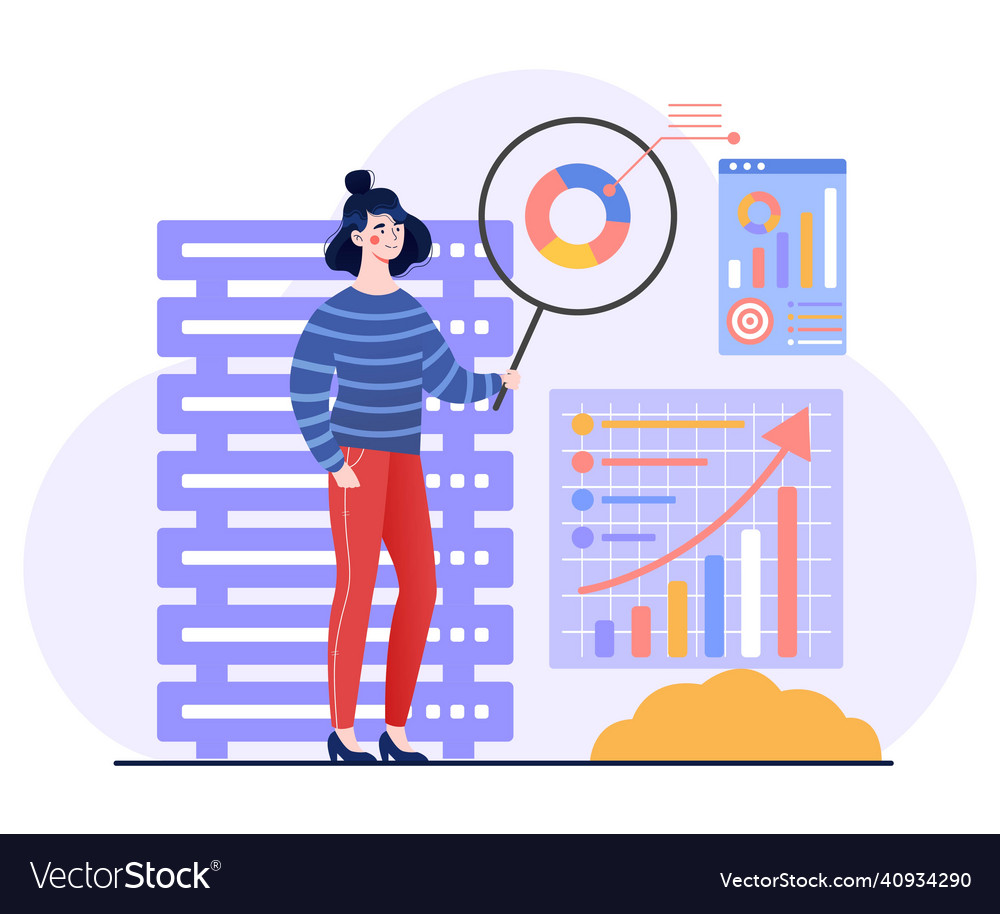 Analytics and data science Royalty Free Vector Image