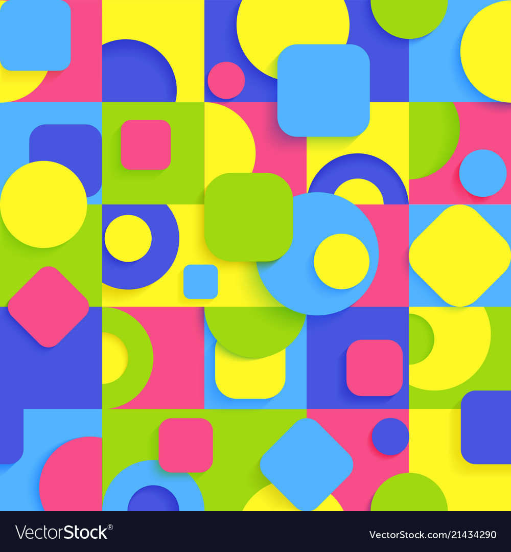 Bright abstract geometric pattern in seamless Vector Image