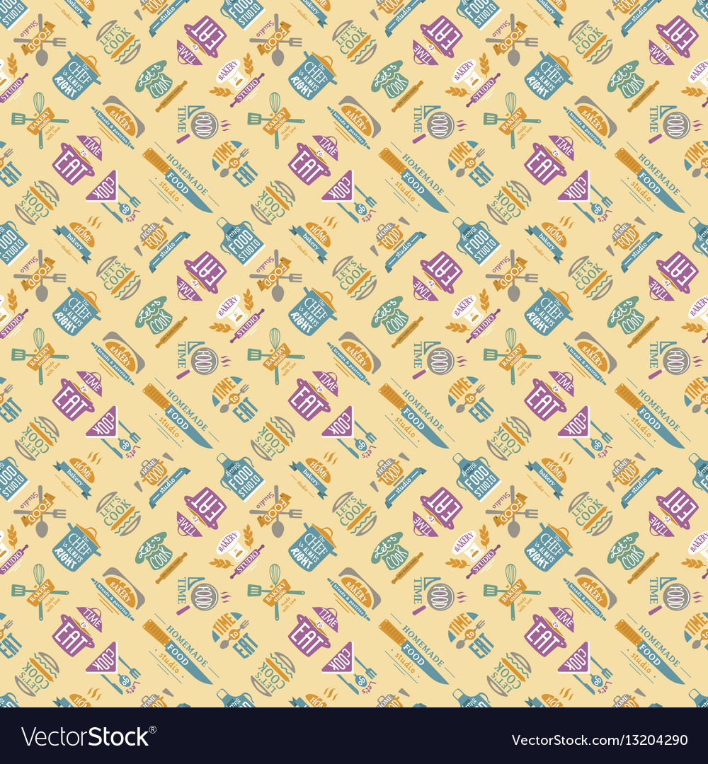 Cooking pattern Royalty Free Vector Image - VectorStock