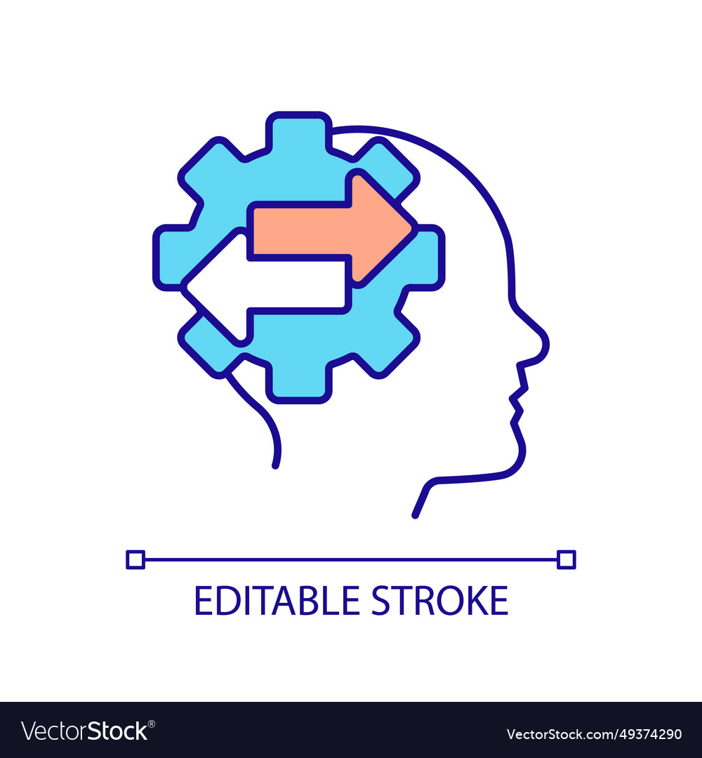 Customizable simple thin linear behaviorism icon Vector Image