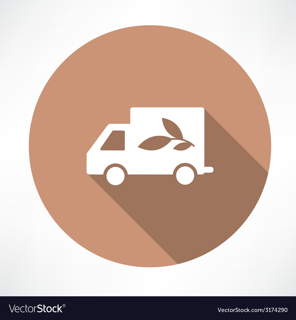 Eco truck icon Royalty Free Vector Image - VectorStock Eco truck icon Royalty Free Vector Image - VectorStock