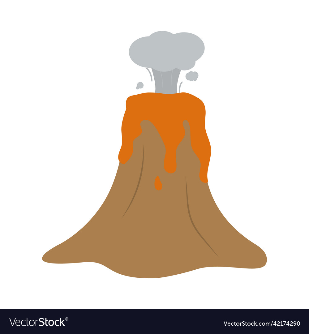 Eruption of volcano Royalty Free Vector Image - VectorStock
