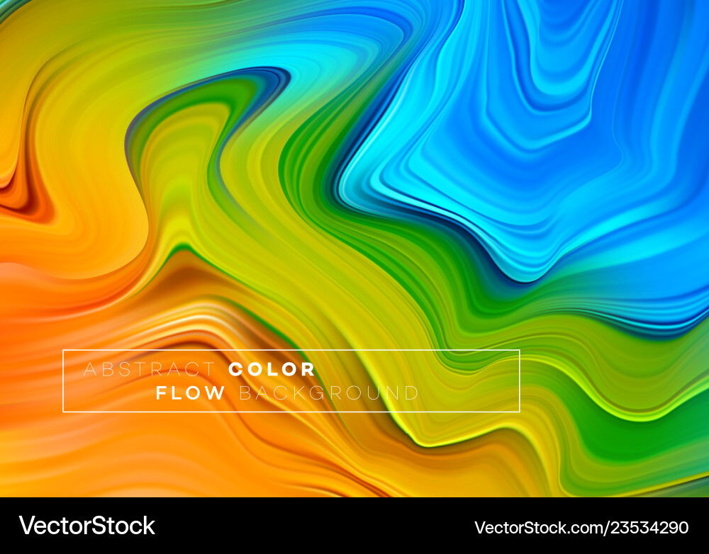 Modern colorful flow poster wave liquid shape in Vector Image