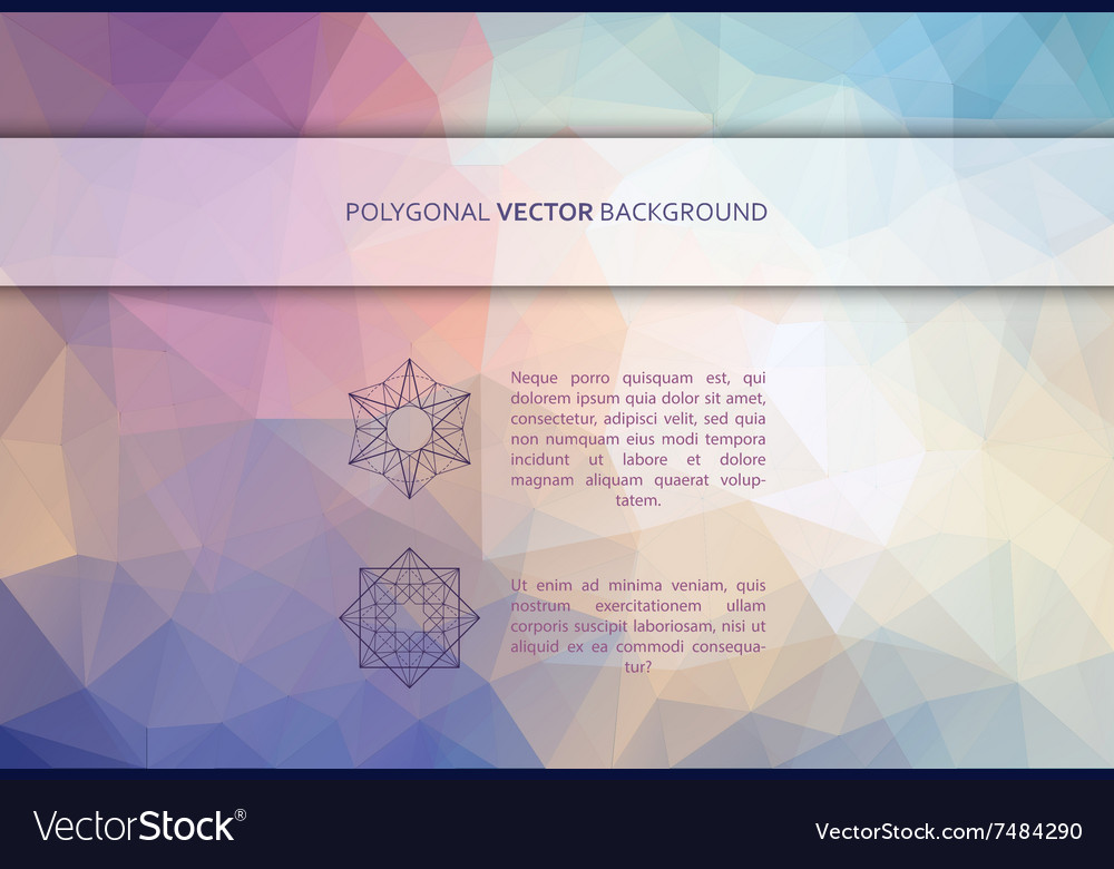 Rectangle polygonal background Royalty Free Vector Image
