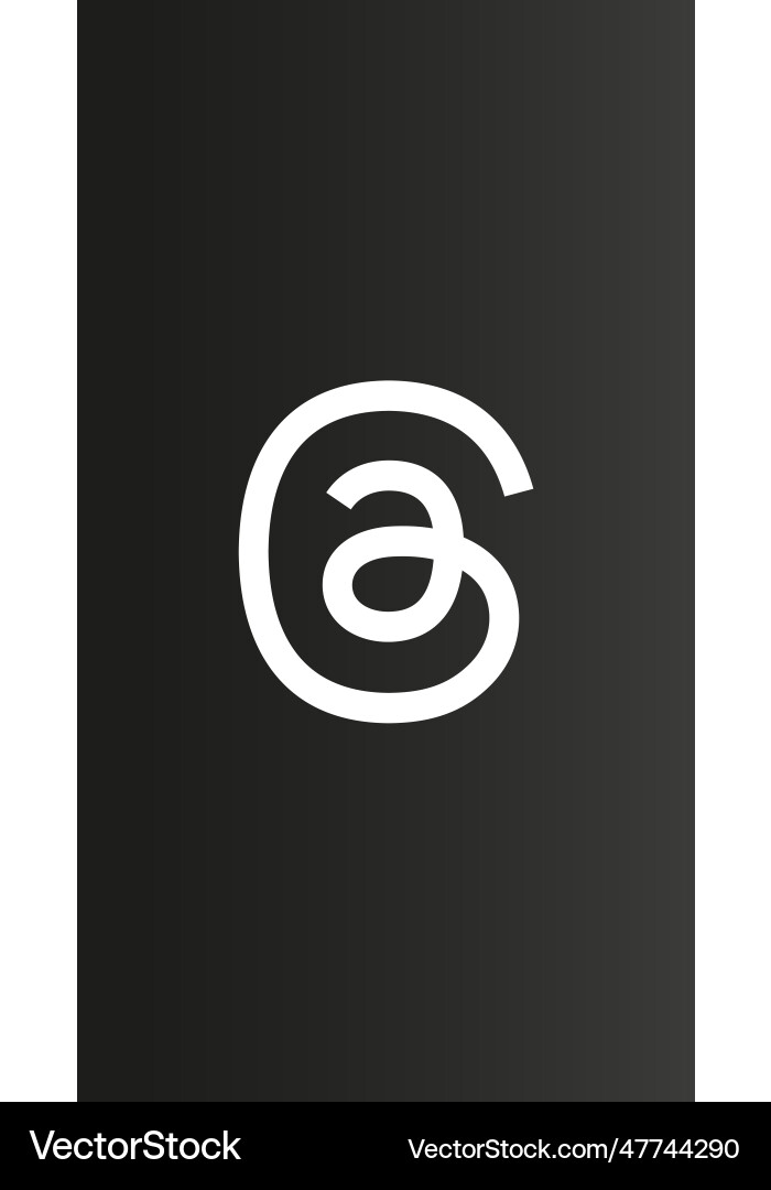 Threads new logo and icon printed on white paper Vector Image