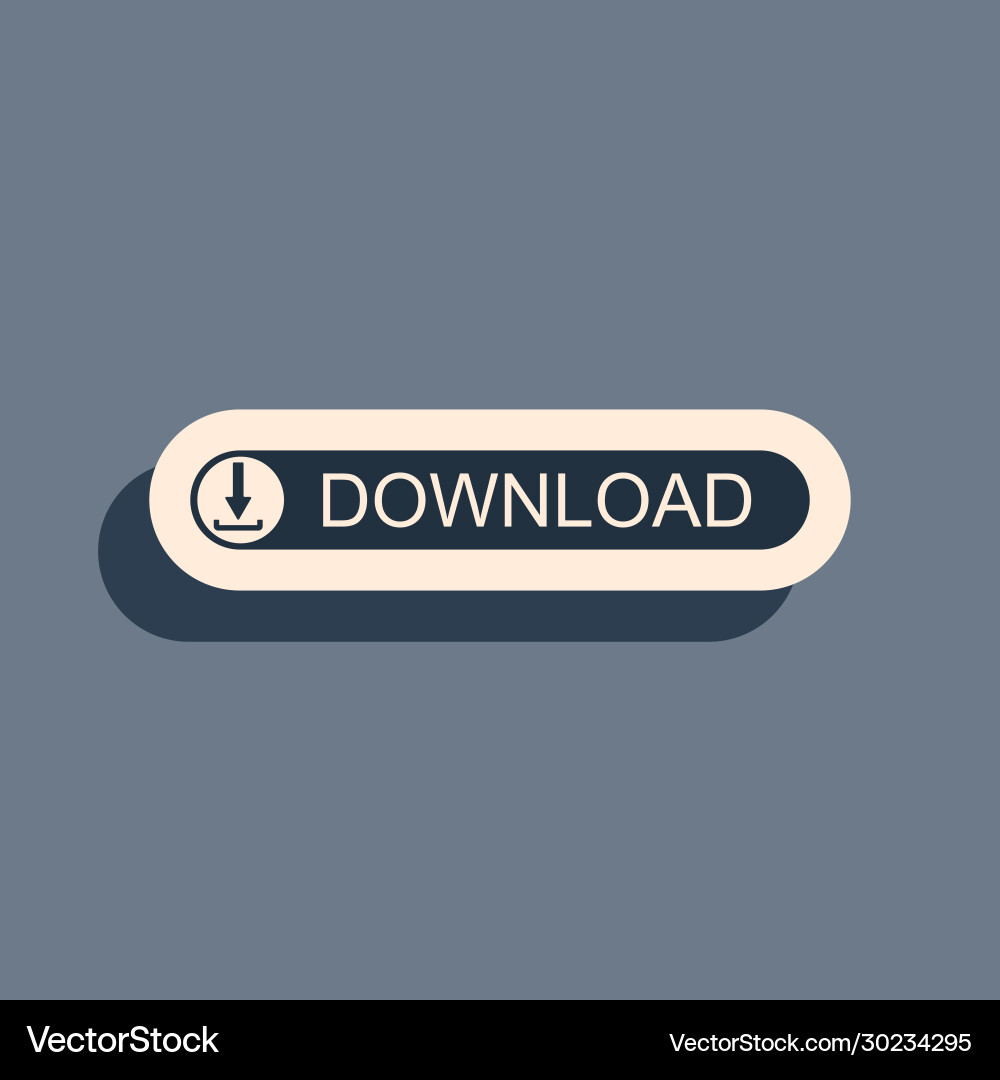 Black download button with arrow icon isolated Vector Image